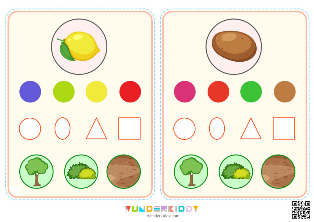 Activity sheet «Fruits and vegetables» - Download or print for free