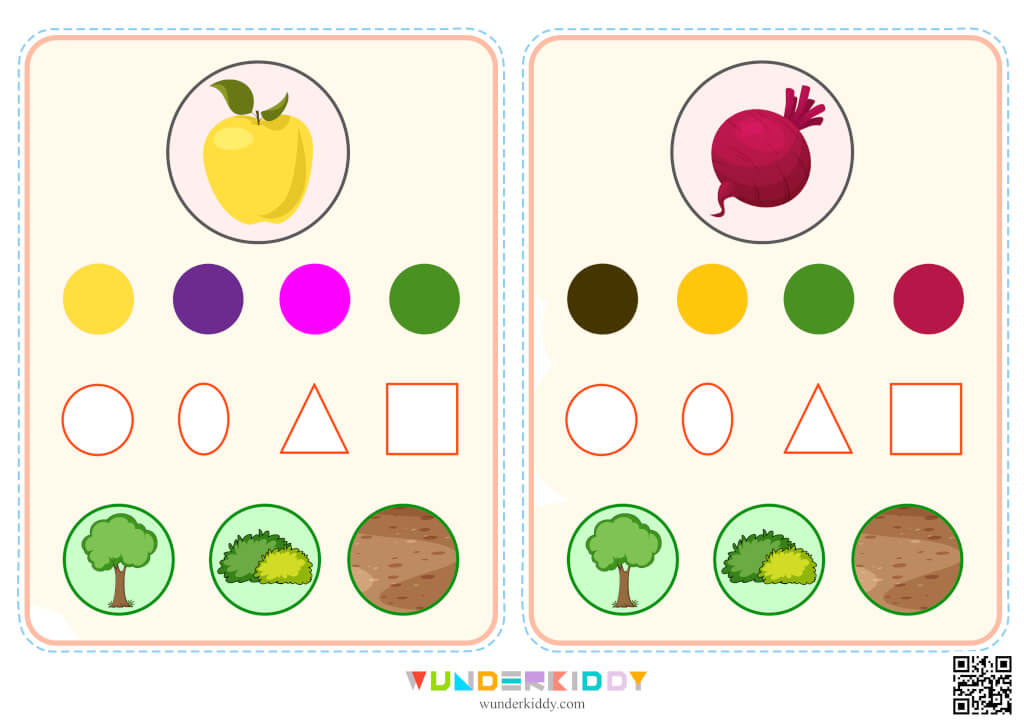 Activity sheet «Fruits and vegetables» - Download or print for free