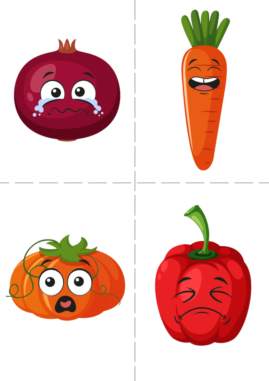 Flash cards «Funny fruits, vegetables and berries» - Download or print ...