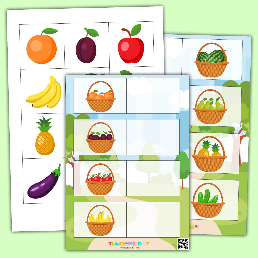 Printable Garden Basket Activity for Toddlers and Preschool