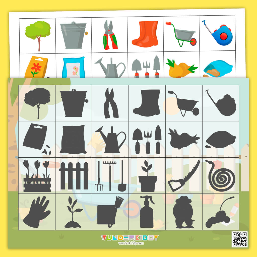 Garden Tool Printable Worksheets Gardening Tools ESL Vocabulary