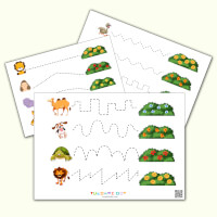 Worksheets «Graphomotor lines» - Download or print for free