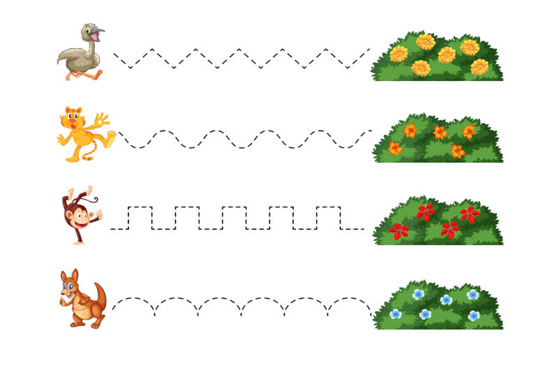 Worksheets «Graphomotor lines» - Download or print for free