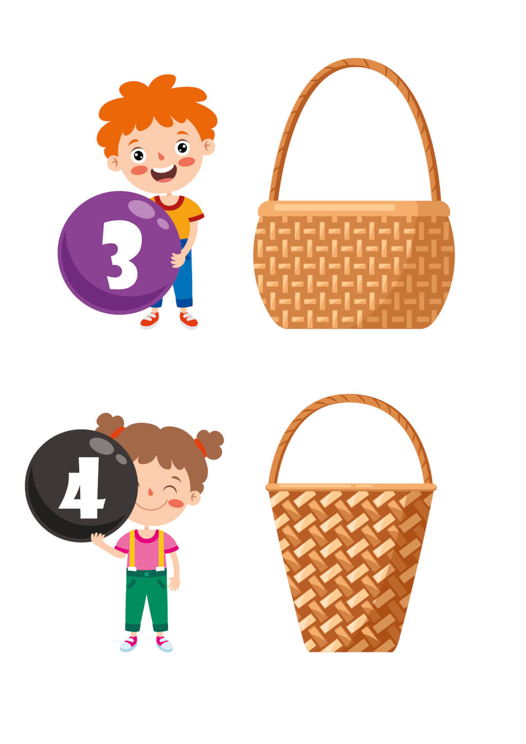 Activity sheet «Harvest baskets» - Download or print for free