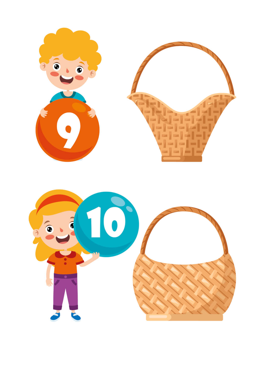 Activity sheet «Harvest baskets» - Download or print for free
