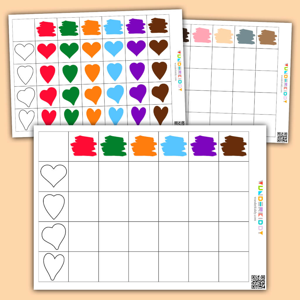 Printable Valentine's Day Color Match Activity for Preschool