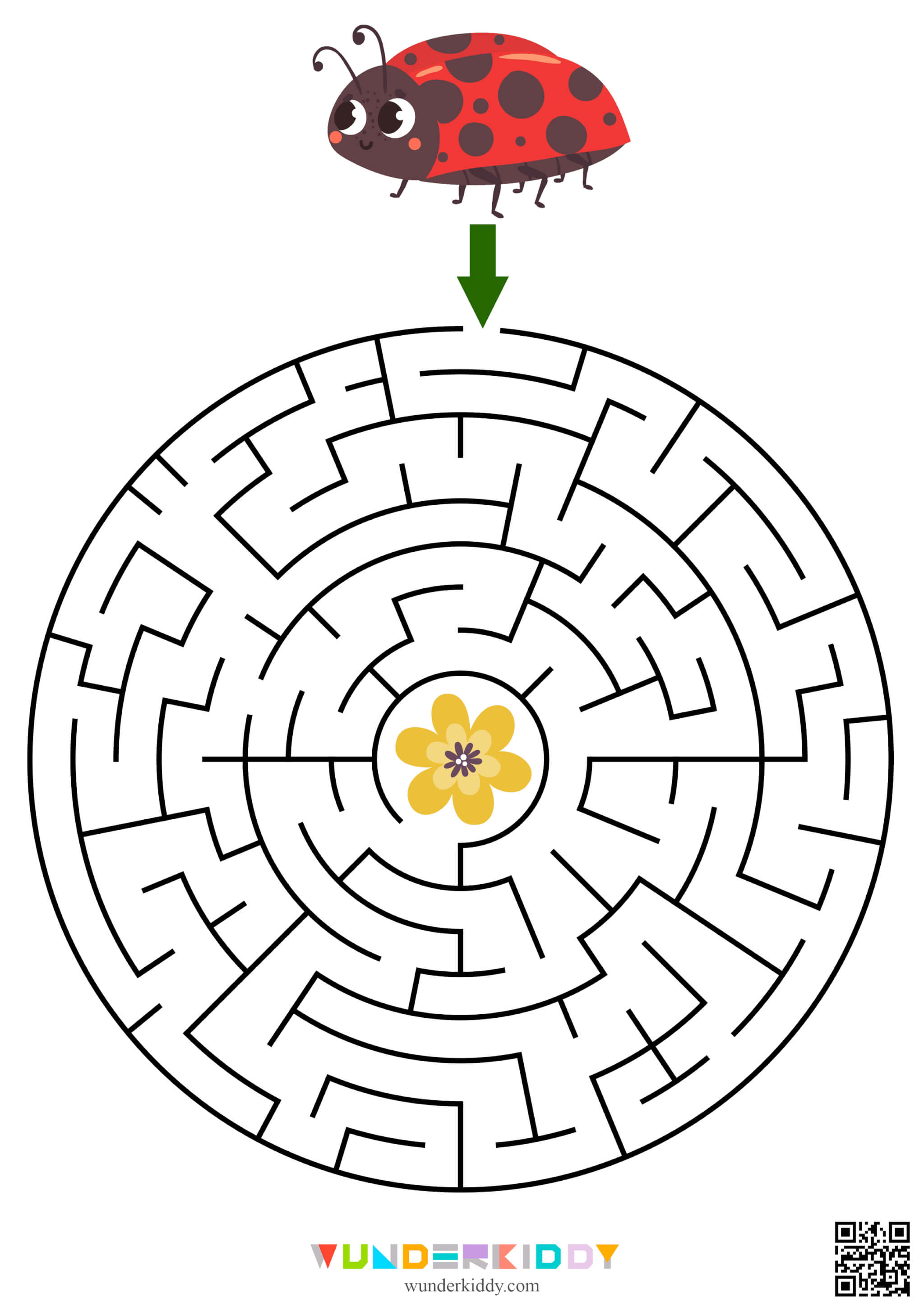 Free Printable Maze Game For Kindergarten Help To Find The Way