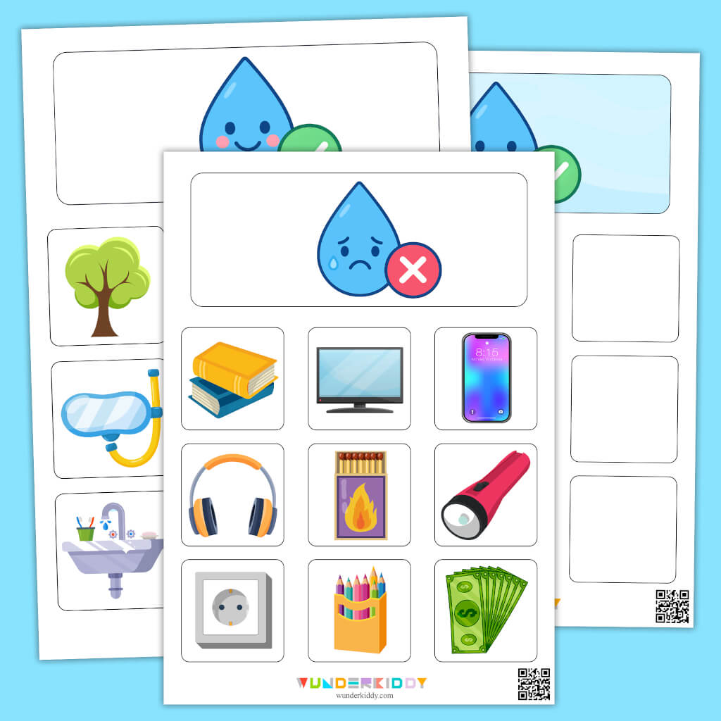 Printable Sorting Cards: When Water Helps and When It Hurts