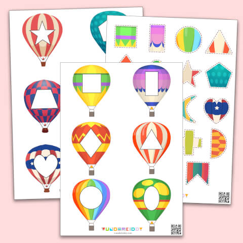 Activity sheet «Hot air balloon» - Download or print for free