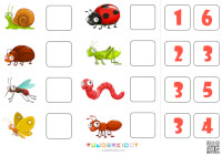 Activity sheet «How many insects?» - Download or print for free