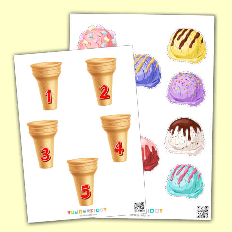 Activity sheet «Ice cream» - Download or print for free