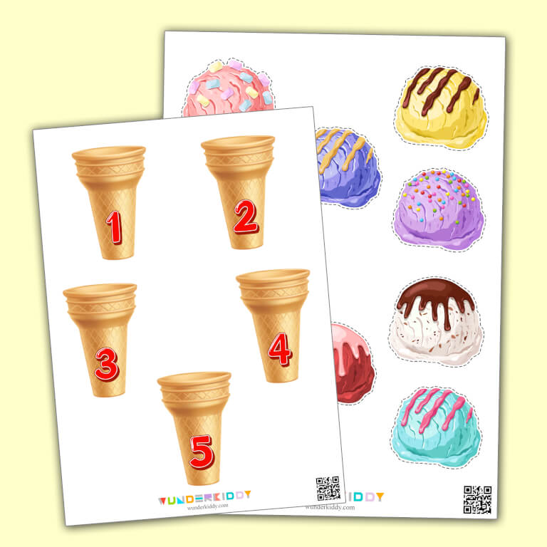 Activity sheet «Ice cream» - Download or print for free