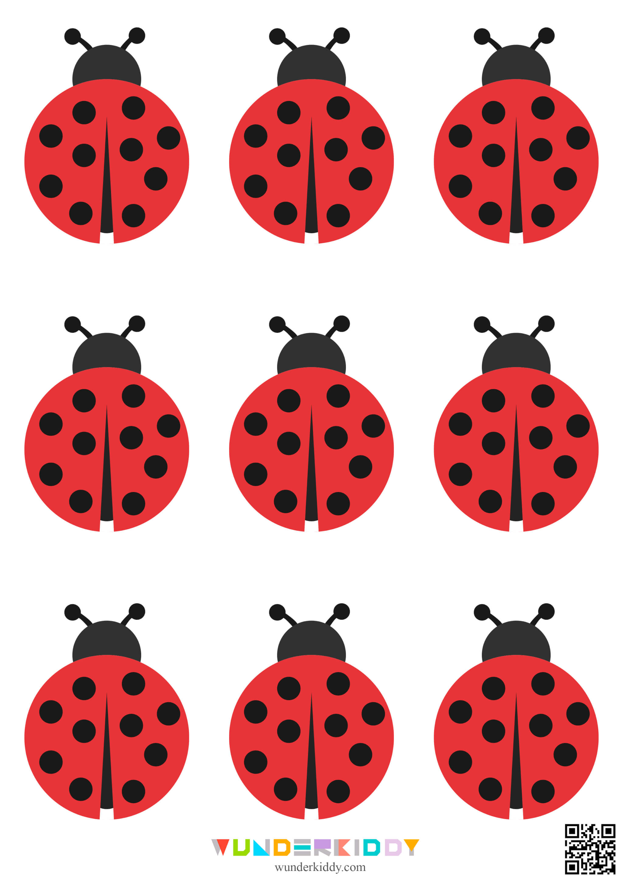 Printable Ladybug Kindergarten Activity Pack and Templates