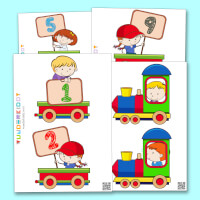 Flash cards «Finger counting» - Printable PDF for play and learn