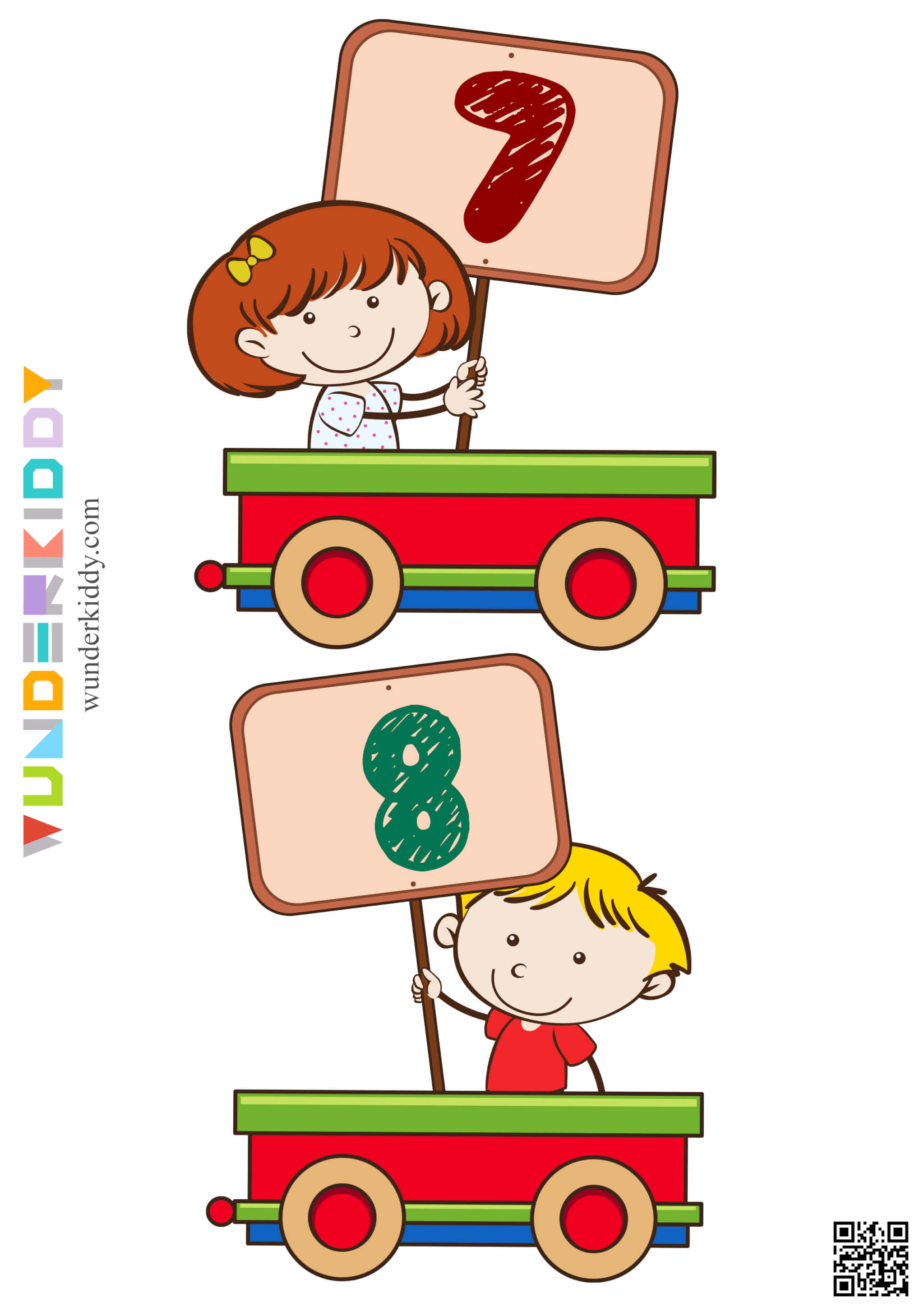 Learning Numbers Colored Worksheet The Train Learning Numbers Colored Worksheet The Train