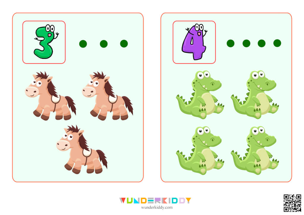 Flash cards «Counting from 1 to 10» - Download or print for free