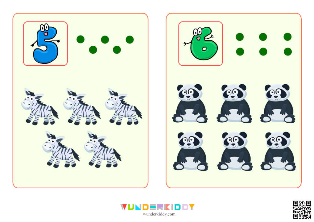 Flash cards «Counting from 1 to 10» - Download or print for free