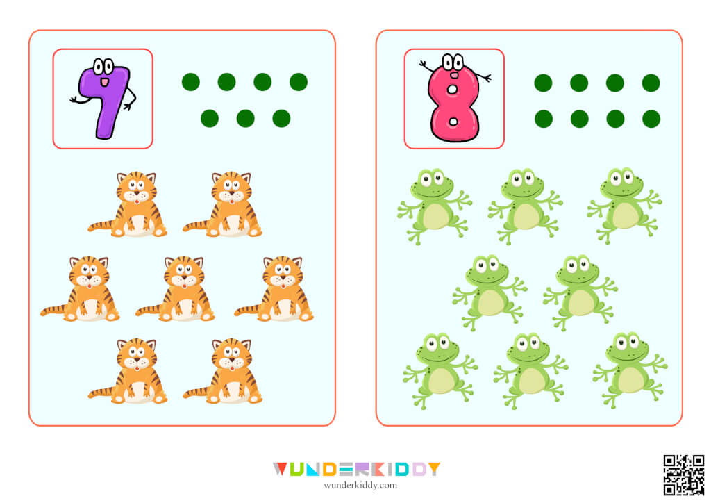 Flash cards «Counting from 1 to 10» - Download or print for free