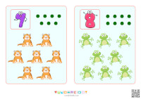 Flash cards «Counting from 1 to 10» - Download or print for free