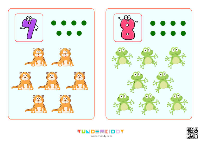 Flash cards «Counting from 1 to 10» - Download or print for free