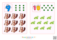 Flash cards «Counting from 1 to 10» - Download or print for free