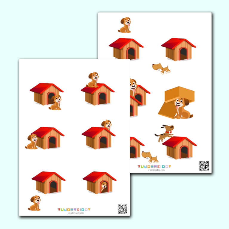 Flash cards «Learning Prepositions» - Download or print for free