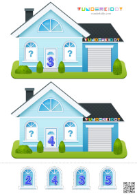 Activity sheet «Neighboring numbers» - Download or print for free