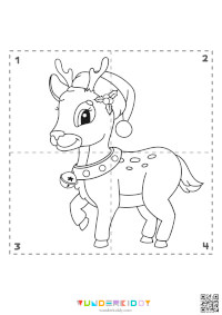 Coloring pages «New Year's Puzzle» - Download or print for free