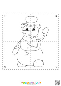 Coloring pages «New Year's Puzzle» - Download or print for free