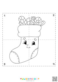 Coloring pages «New Year's Puzzle» - Download or print for free