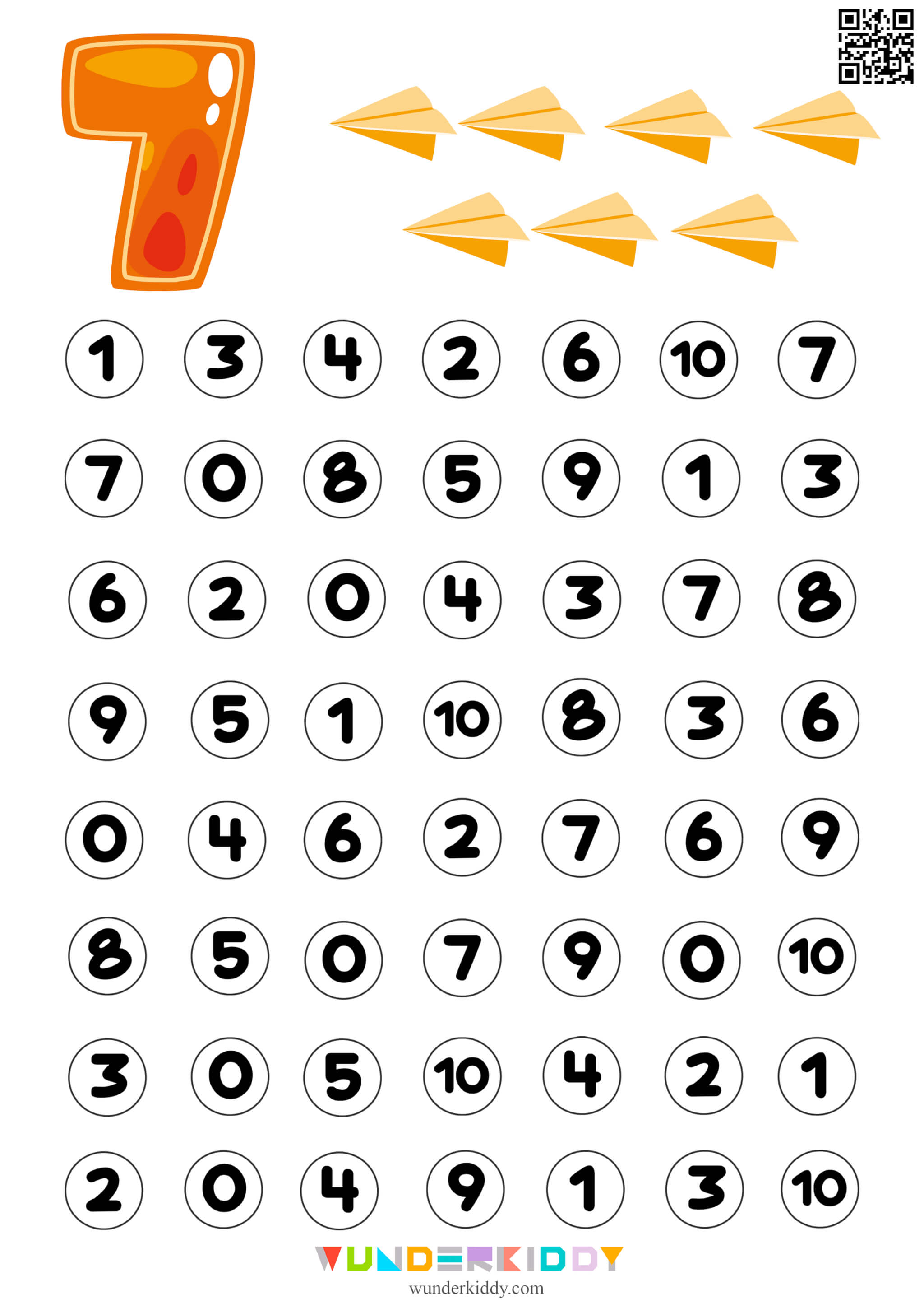 Printable Number Recognition Worksheet For Kindergarten