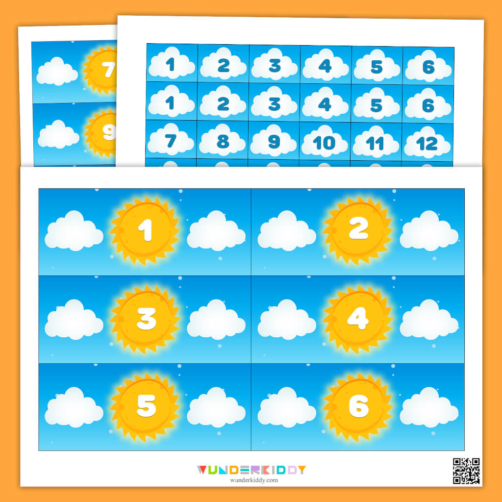 Printable Number Sequence Game for Preschool Counting
