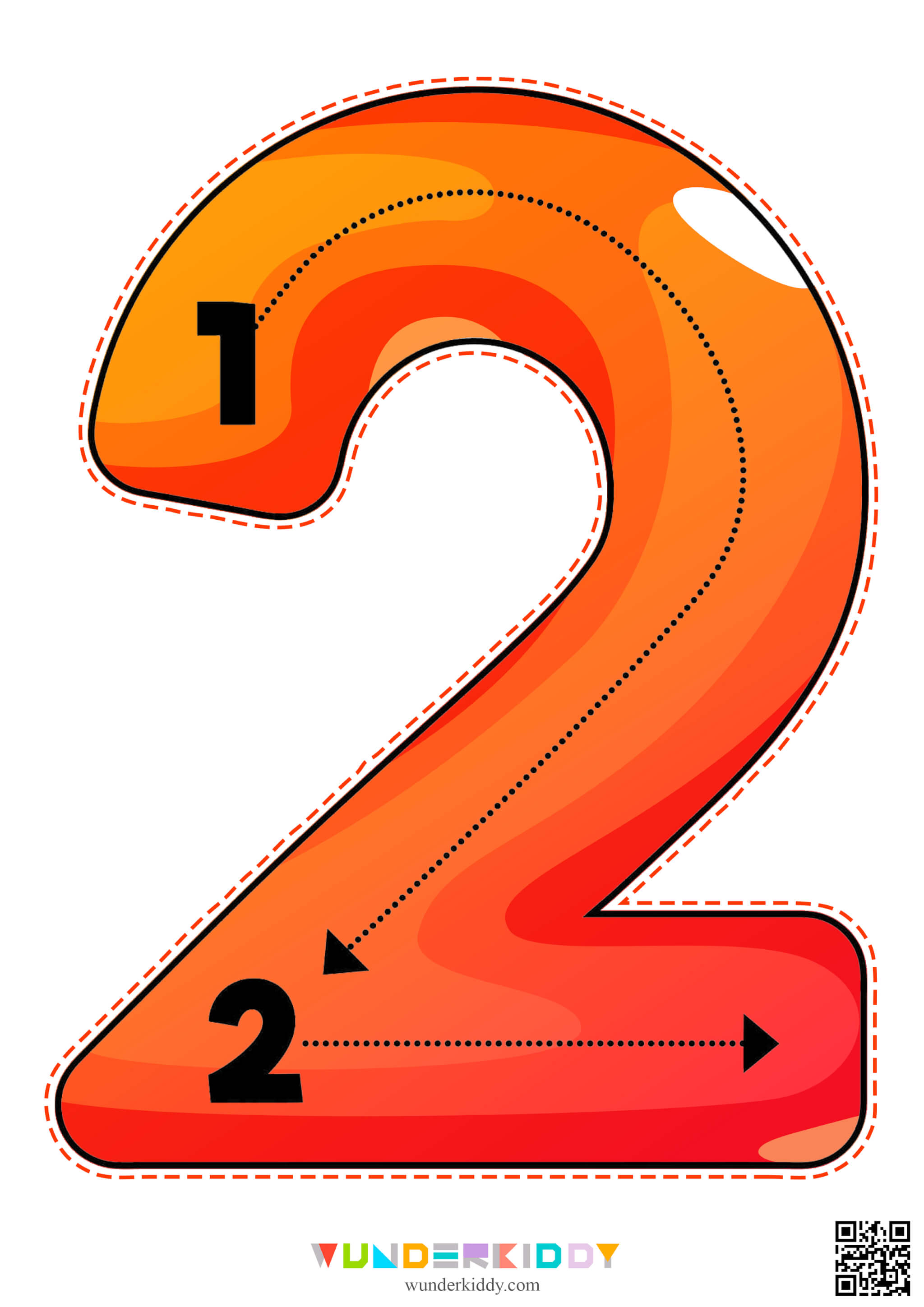 Cutting And Tracing Templates Numbers 1 10 To Practice Writing Skills