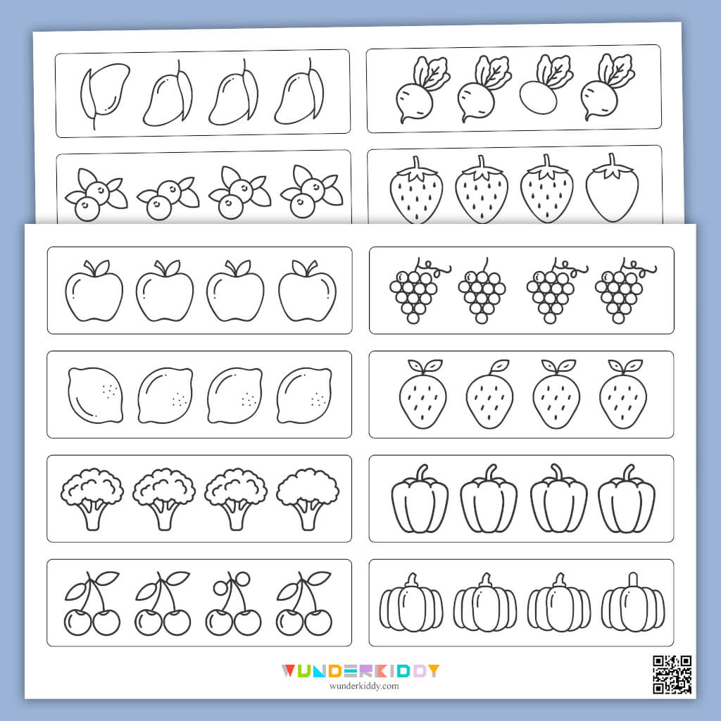 Printable Fruits Odd One Out Worksheet for Preschool