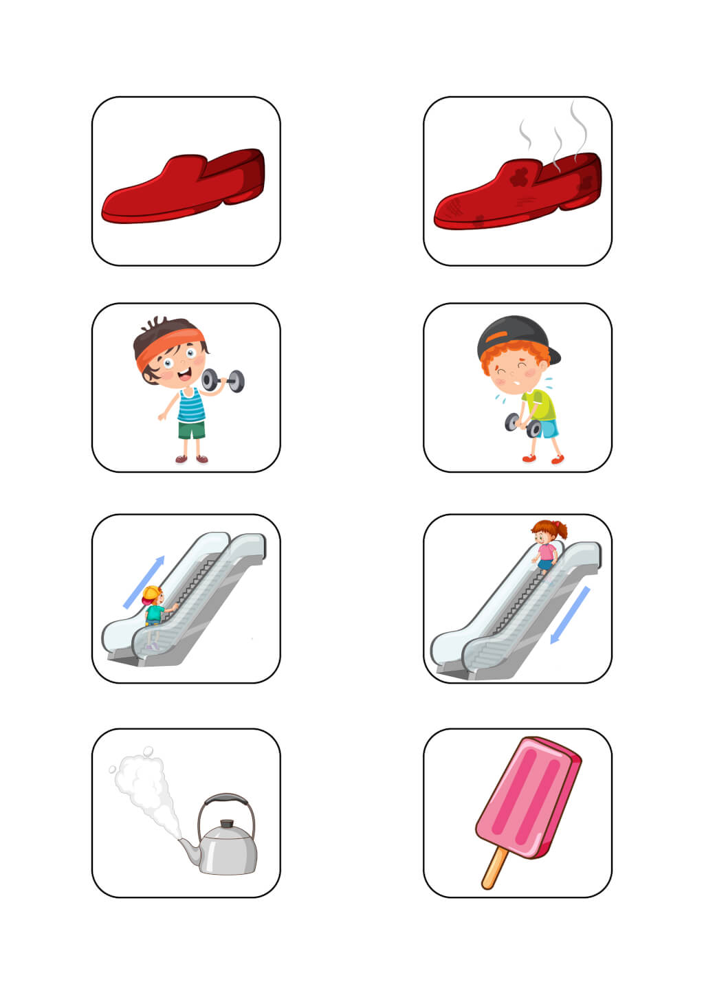 Flash cards «Find the opposite» - Download or print for free
