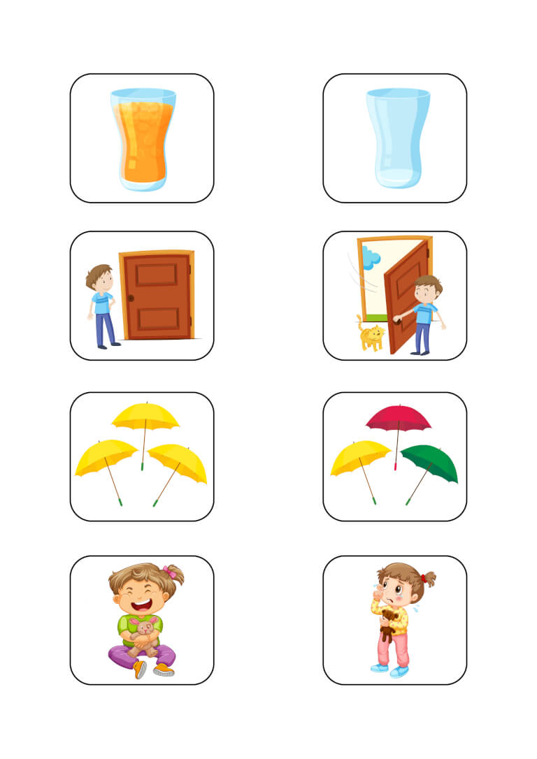 Flash cards «Find the opposite» - Download or print for free