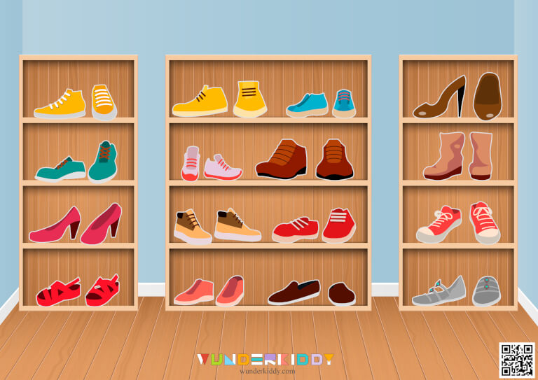 Activity sheet «Organize shoes» - Download or print for free