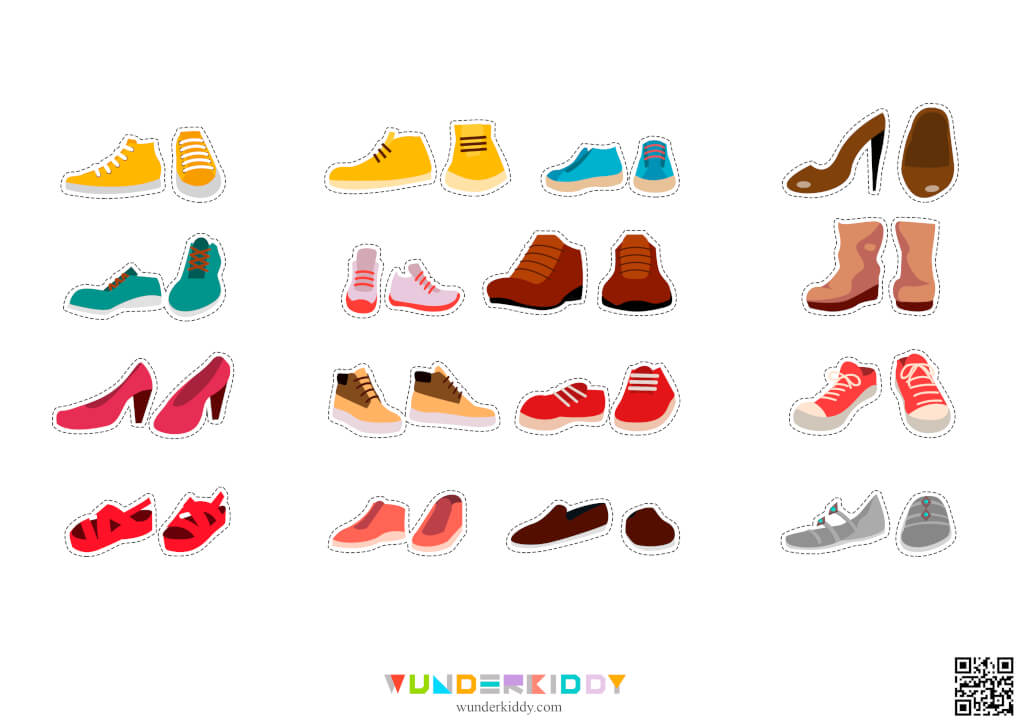 Activity sheet «Organize shoes» - Download or print for free