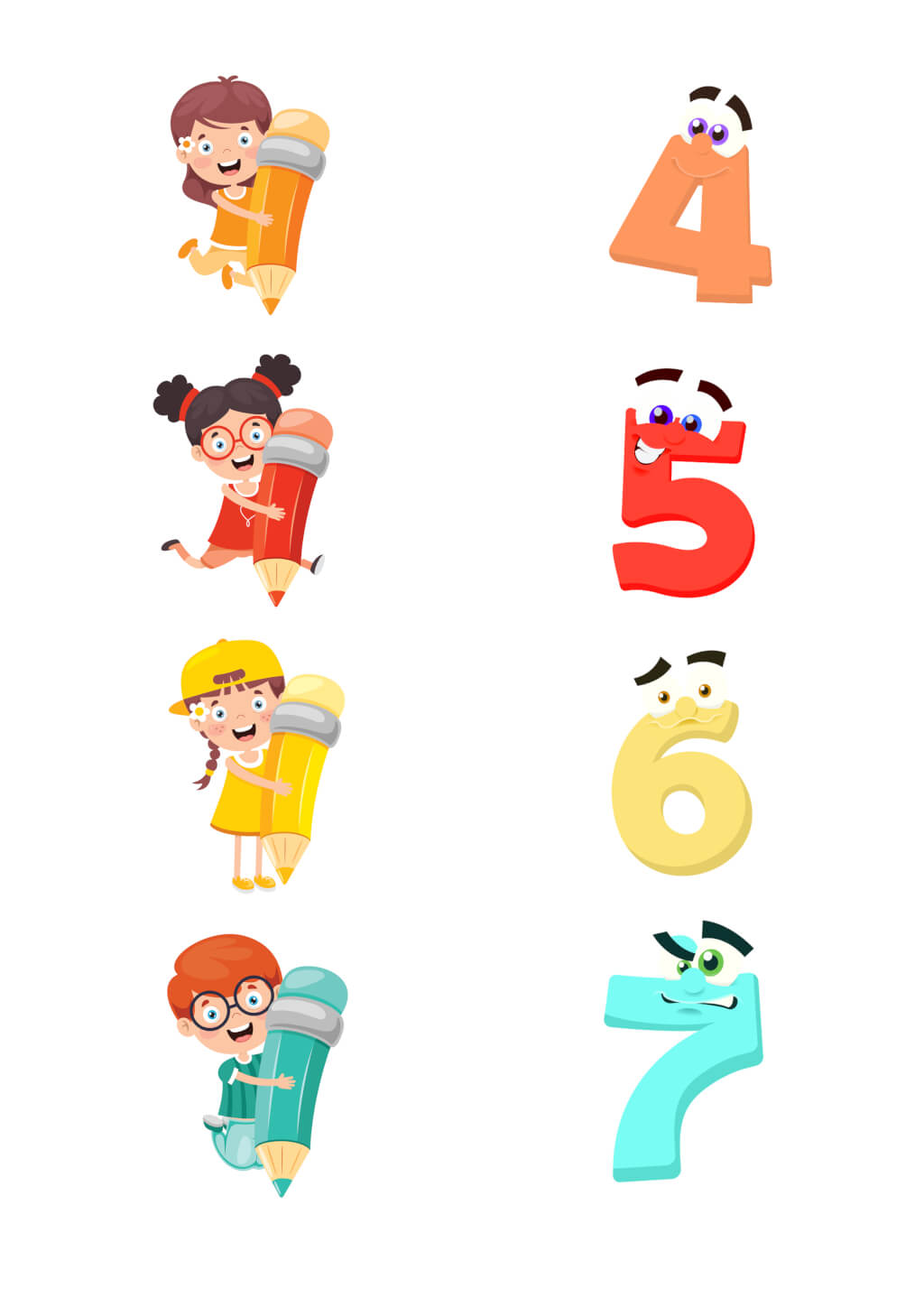 Activity sheet «Pencils and numbers» - Download or print for free
