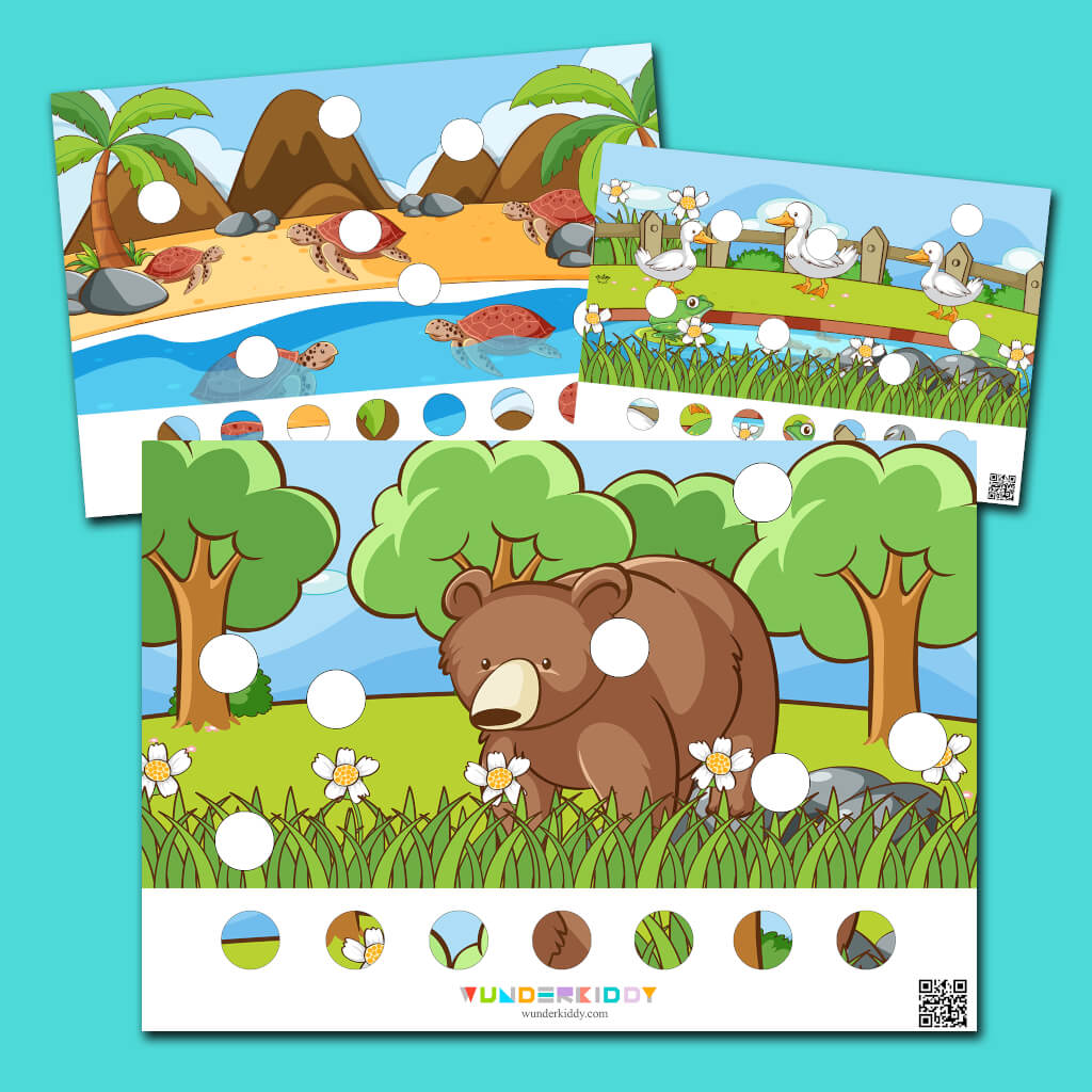 Printable Spring Patch Game for Preschool Children