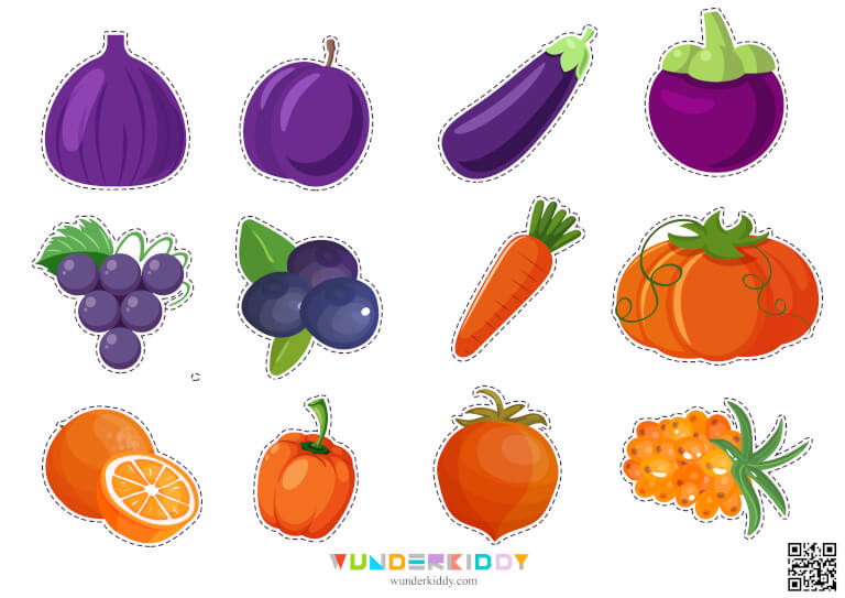Activity sheet «Bowls of vegetables and fruits» - Download or print for ...