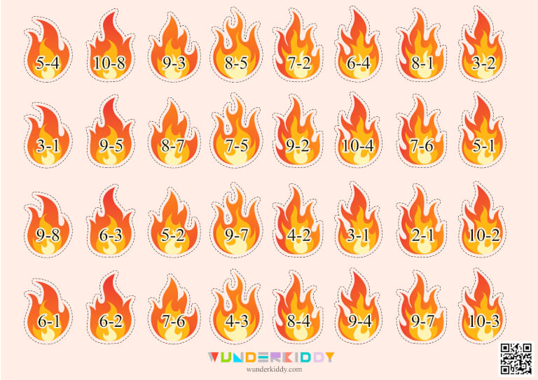 Activity sheet «Put out the fire» - Download or print for free