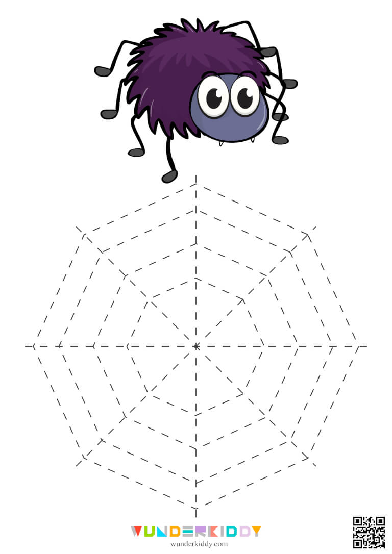 Worksheets «Spiders and cobwebs» - Download or print for free