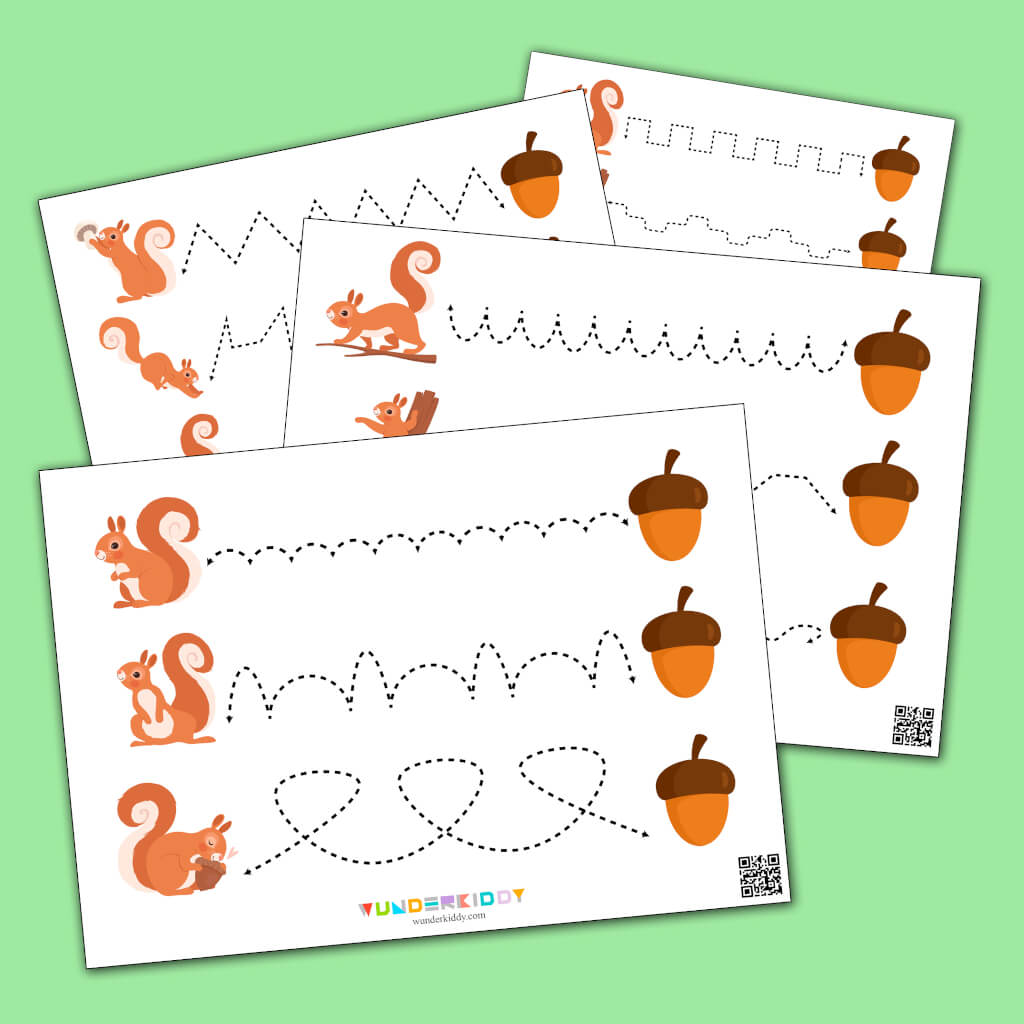 Printable Path Tracing Worksheet for Handwriting Practice