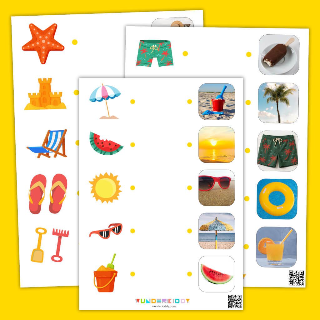 Printable Preschool Visual Discrimination Matching Activity
