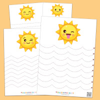 Printable Christmas Pre-Writing Worksheet for Kindergarden