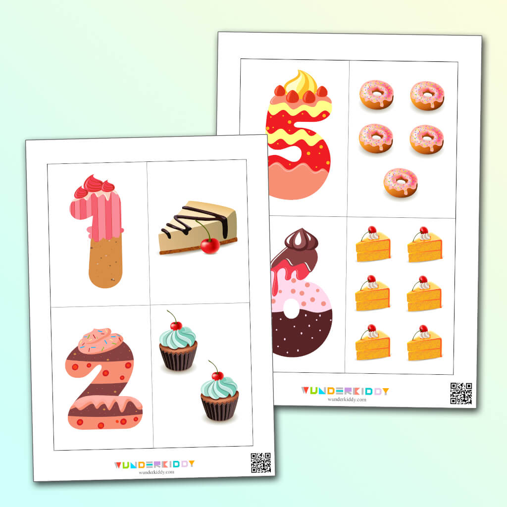 Printable Number Matching Flashcards for Math Activities