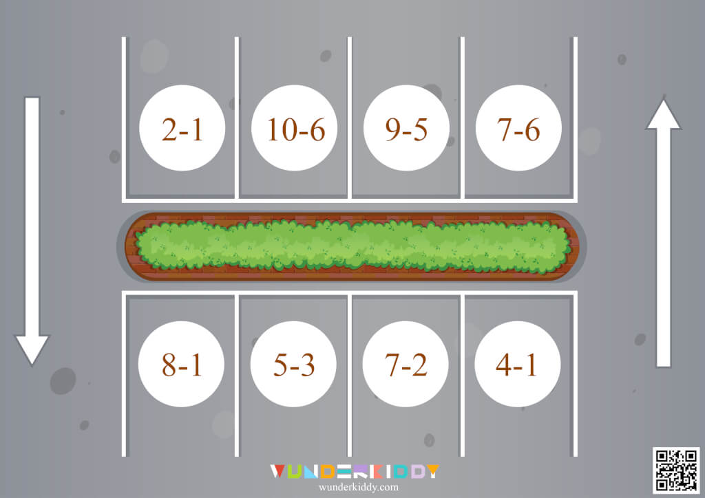 Activity sheet «The parking lot» - Download or print for free