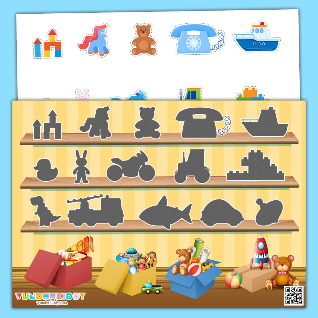Printable Toys Shadow Match Activity (Teaching Resources)