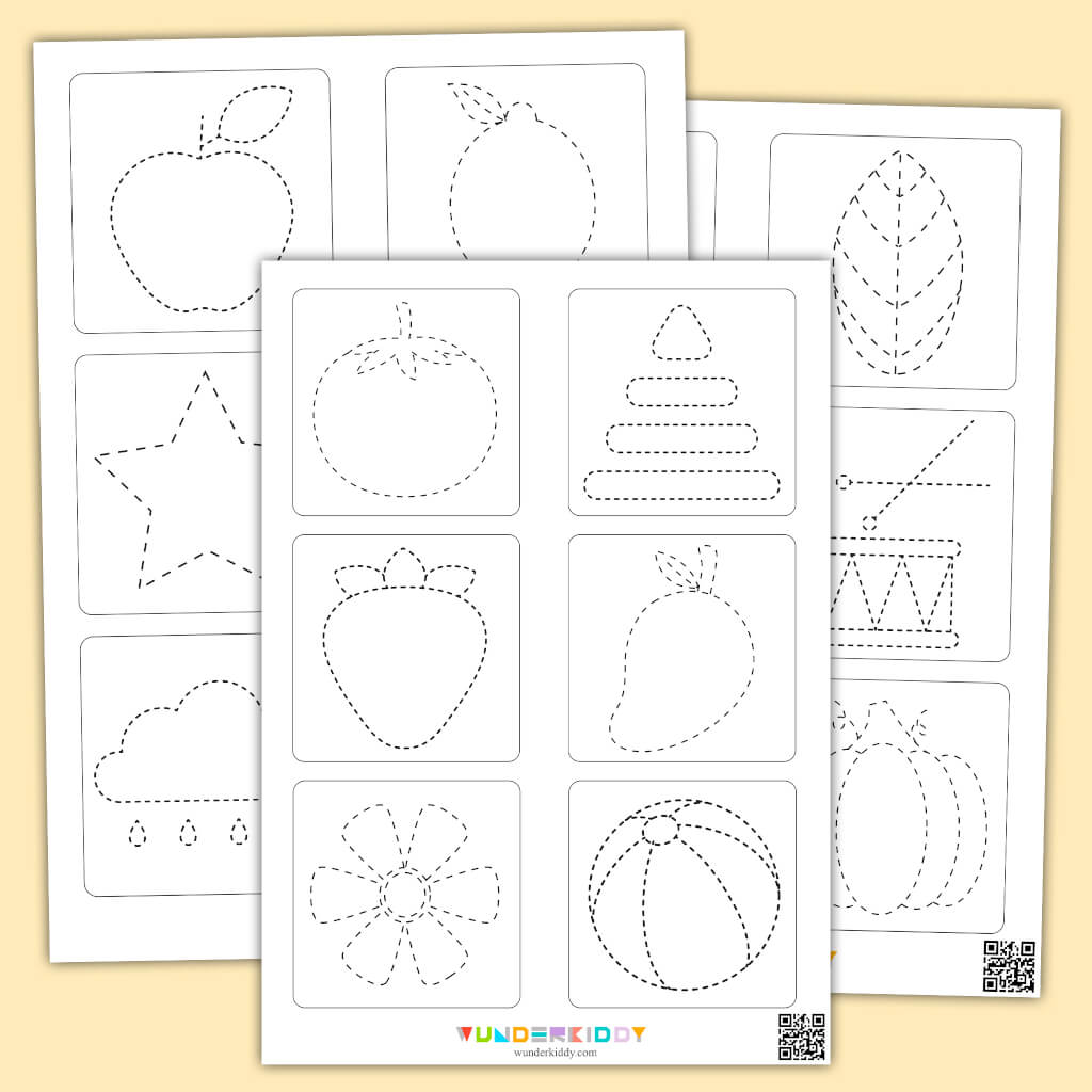 Tracing And Coloring Worksheets